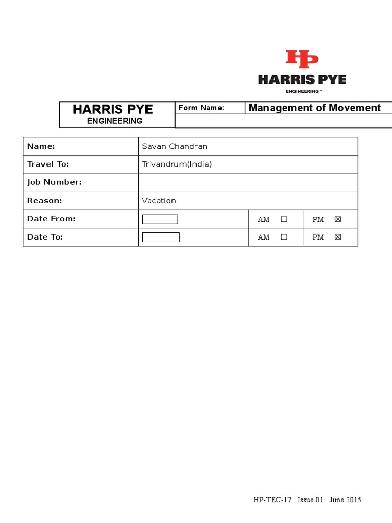 Harris Pye: Management of Movement | PDF