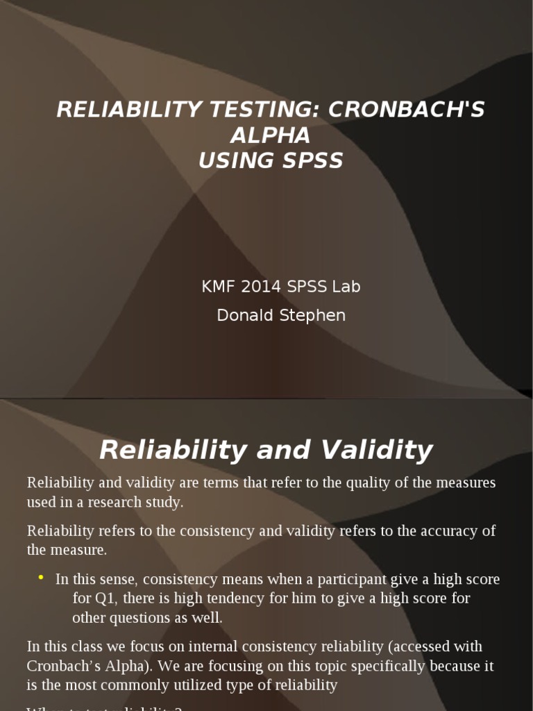 Cronbach Alpha | PDF | Internal Consistency | Cronbach's Alpha