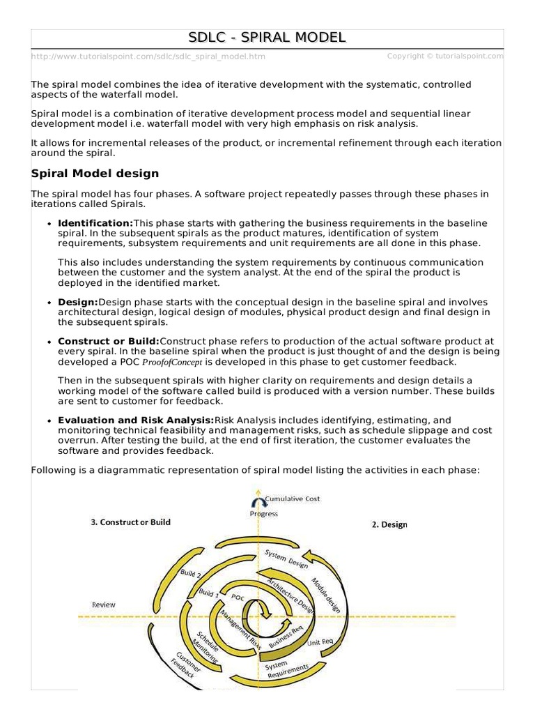 SDLC Spiral Model | PDF