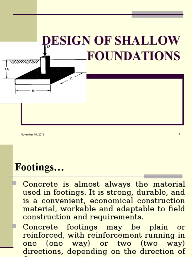 Design of Shallow Foundation | Download Free PDF | Column | Beam ...