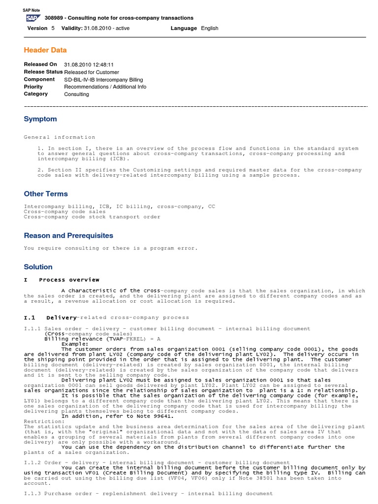 Intercompany Billing Process Overview | PDF | Invoice | Business