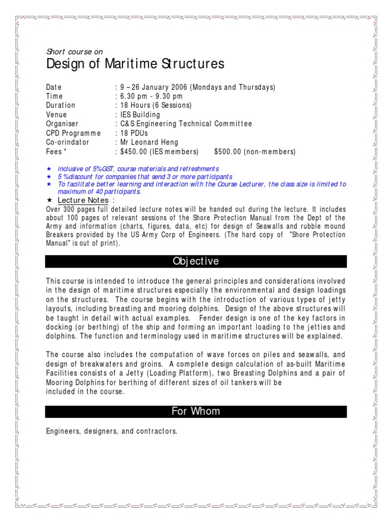 Maritime Structure Course 9 - 26 Jan 2006 PDF | PDF | Science | Engineering