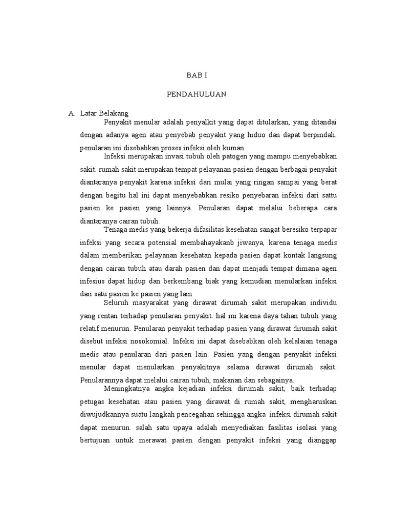 Pedoman Ruang Isolasi | PDF