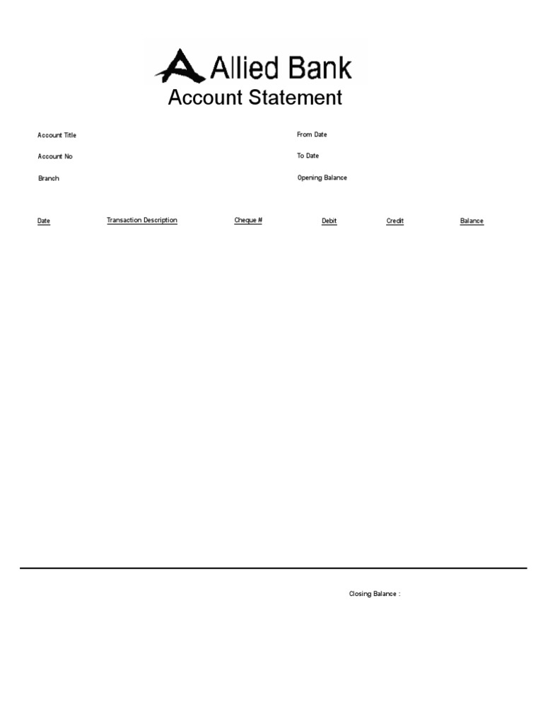 Account Statement: Account Title From Date | PDF