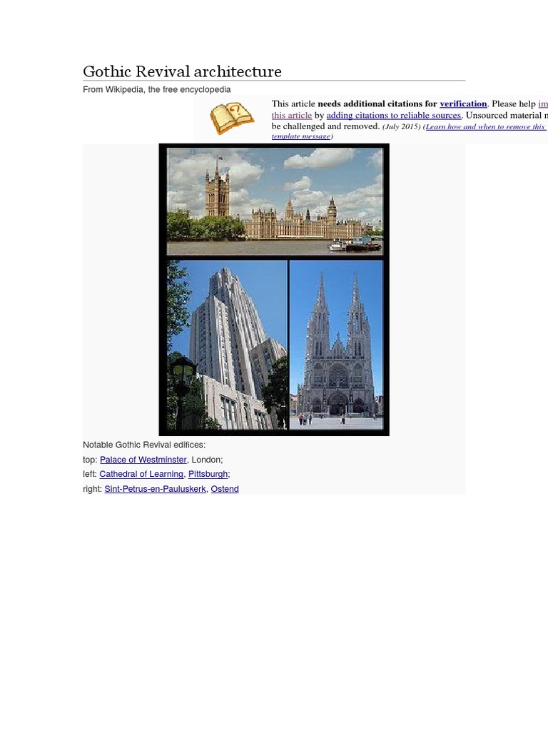 Gothic Revival Architecture | PDF | Gothic Architecture | Architectural ...