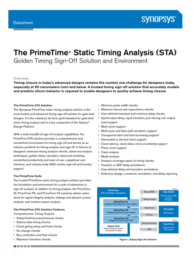 Primetime Synopsys | Electrical Engineering | Design