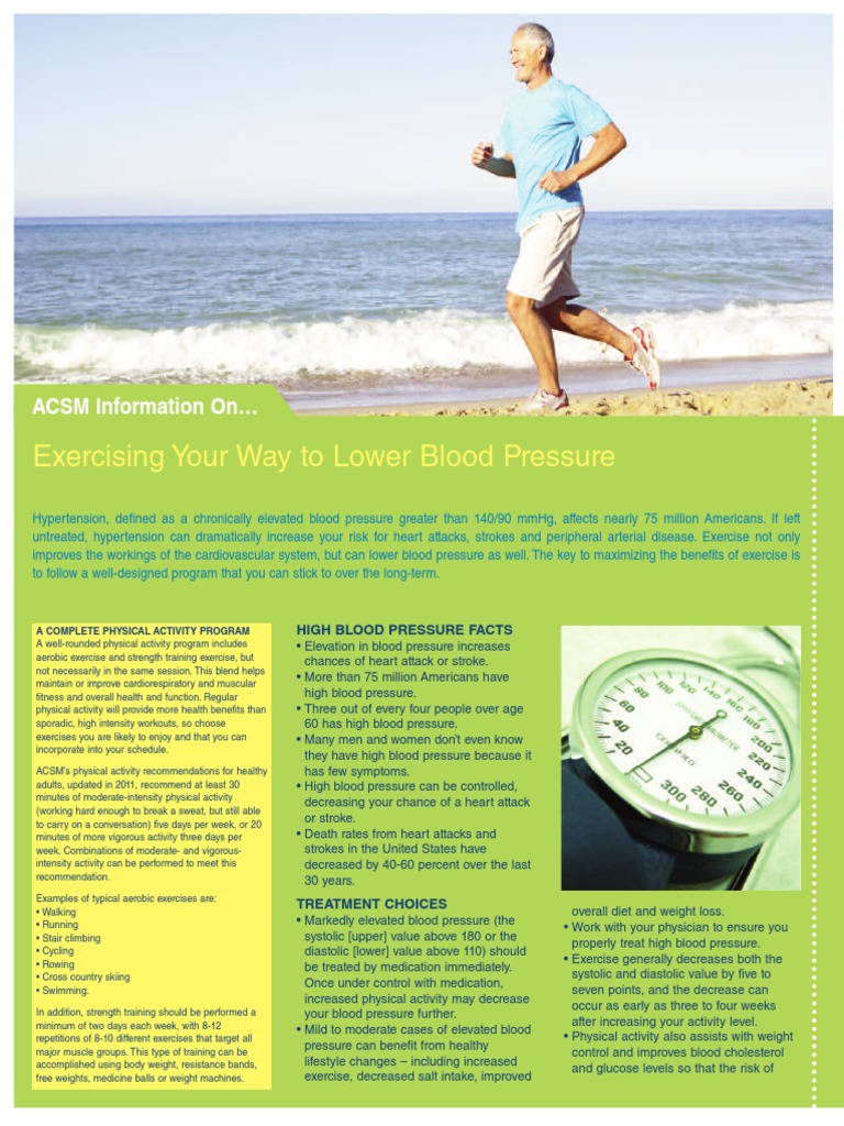 Exercising Your Way To Lower Blood Pressure | Download Free PDF ...