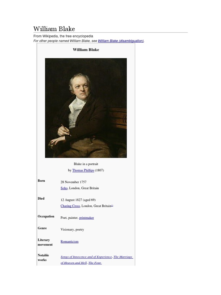 William Blake | PDF | William Blake | Free Love