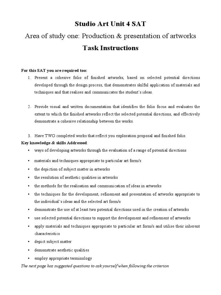 Sat 2 | PDF | Aesthetics | Evaluation