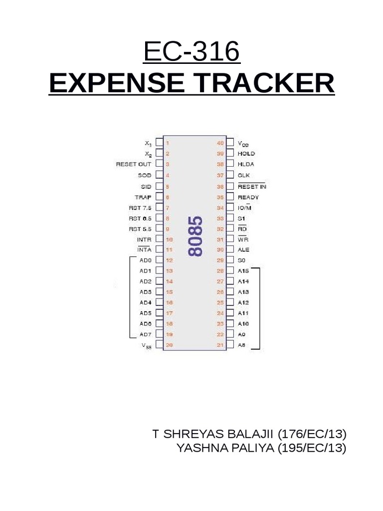 Expense Tracker | PDF | Input/Output | Electrical Engineering