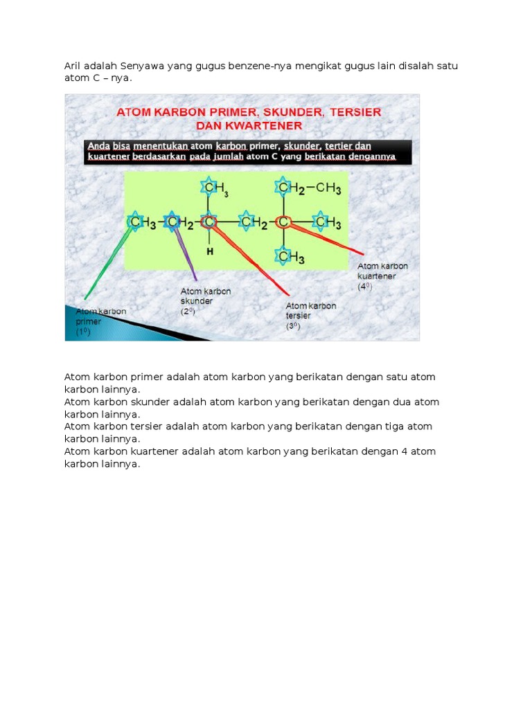 Aril Adalah Senyawa Yang Gugus Benzene | PDF