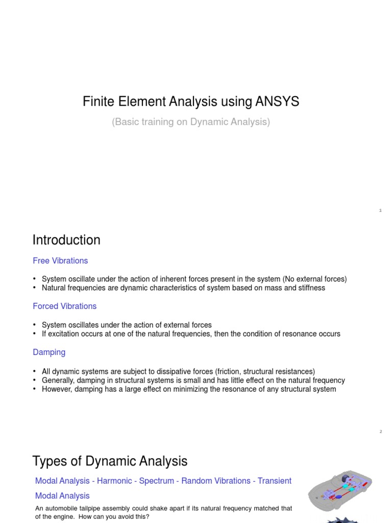 ANSYS Dynamic Analysis | Download Free PDF | Resonance | Classical ...