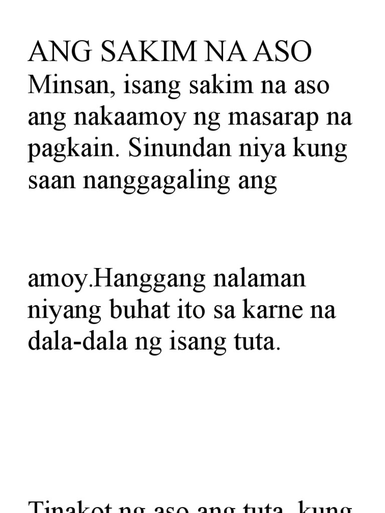 Ang Sakim Na Aso | PDF