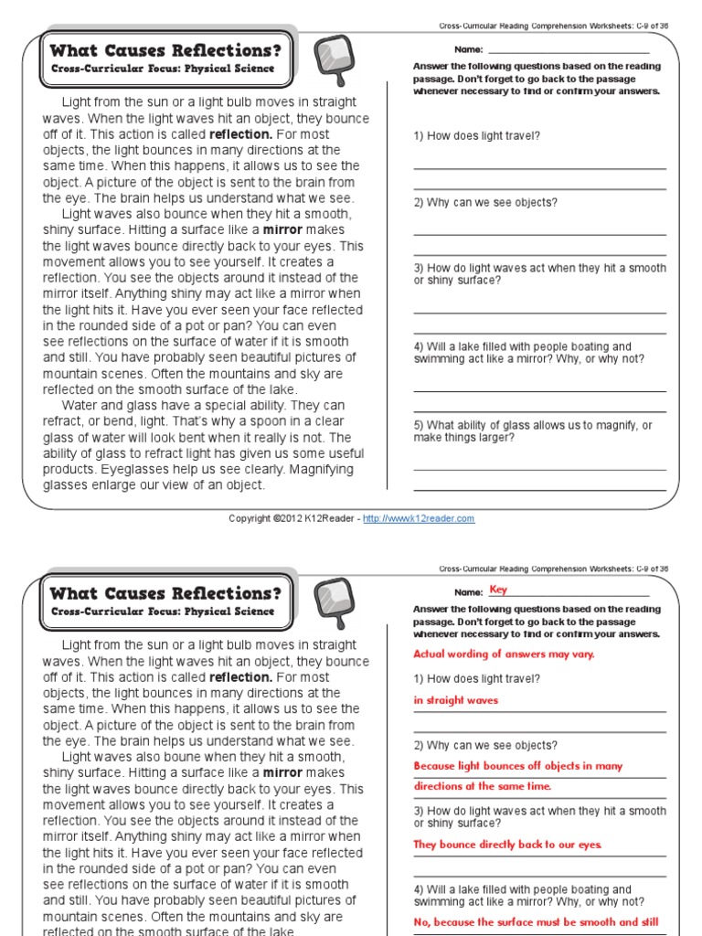 gr3 wk9 What Causes Reflections | Download Free PDF | Refraction | Light