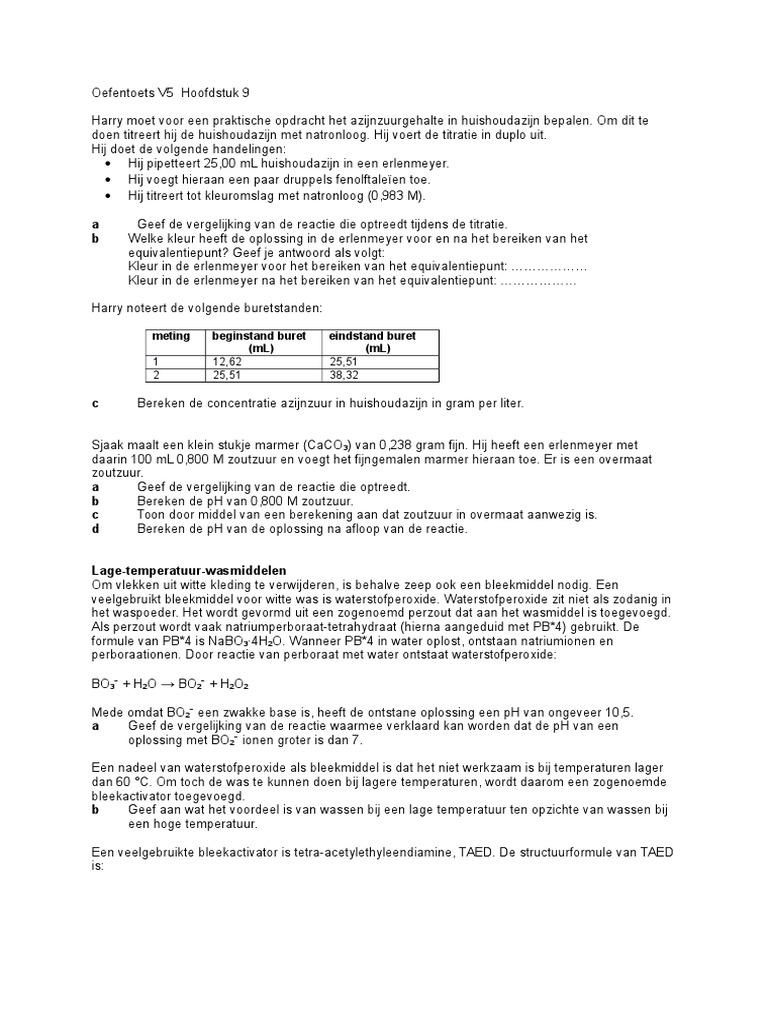Oefentoets SK V5 Hoofdstuk 9 | PDF