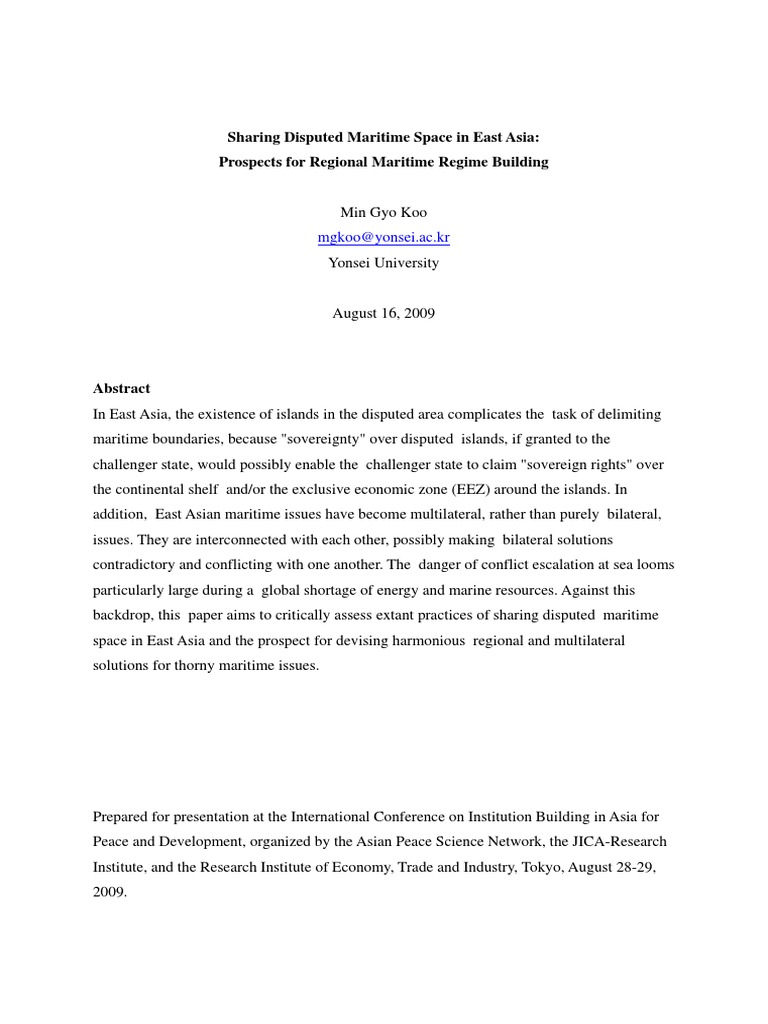 28-2-1 Koo Paper | PDF | Territorial Waters | Exclusive Economic Zone