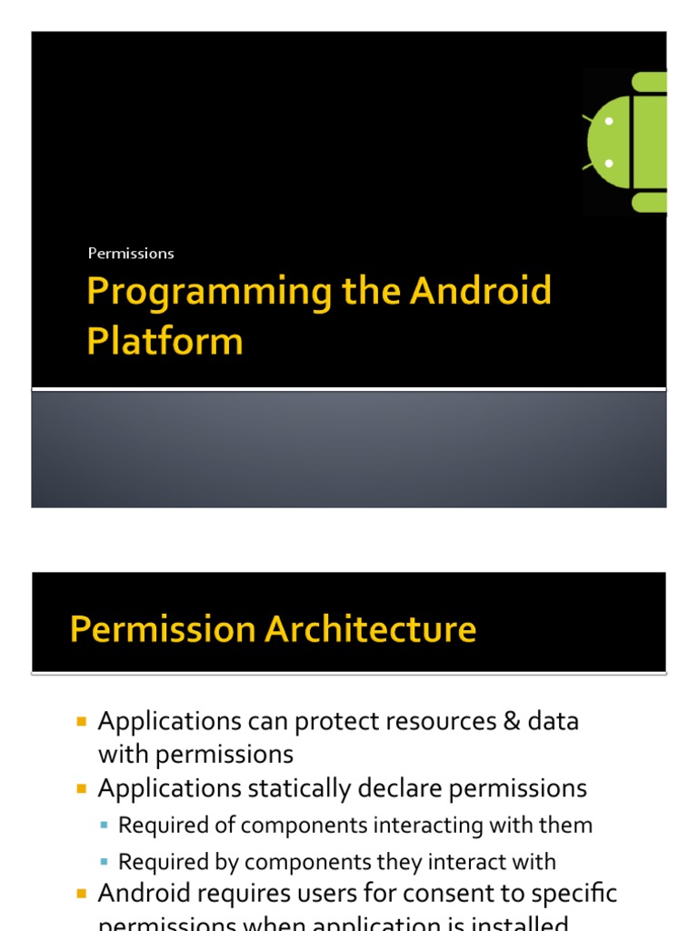 Permissions Android | PDF | Android (Operating System) | Information ...