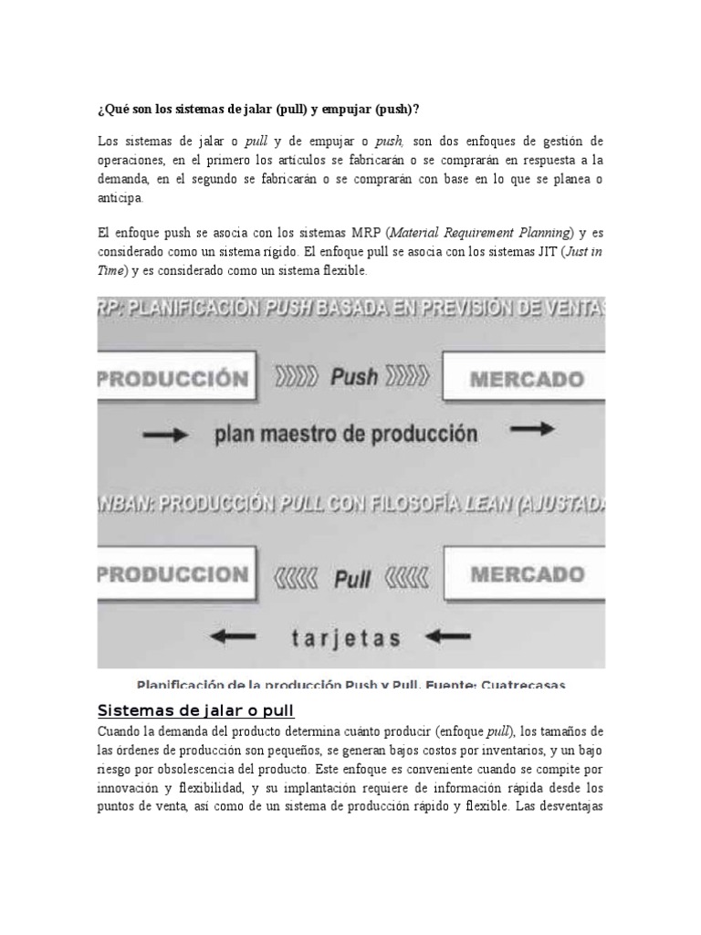 Qué Son Los Sistemas de Jalar | PDF | Lean Manufacturing | Calidad ...
