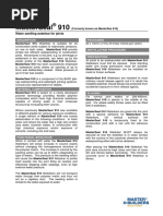 BASF Masterseal 910 | PDF | Adhesive | Water