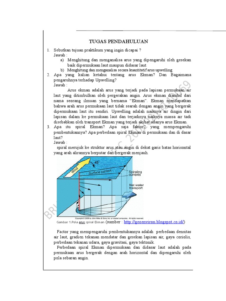 Arus Ekman dan Spiralnya dalam Oseanografi | PDF | Ilmu Sosial | Sains ...