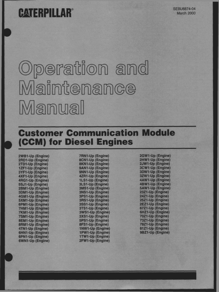 Caterpillar (CCM ForDieselEngines) | PDF | Modem | Electrical Engineering