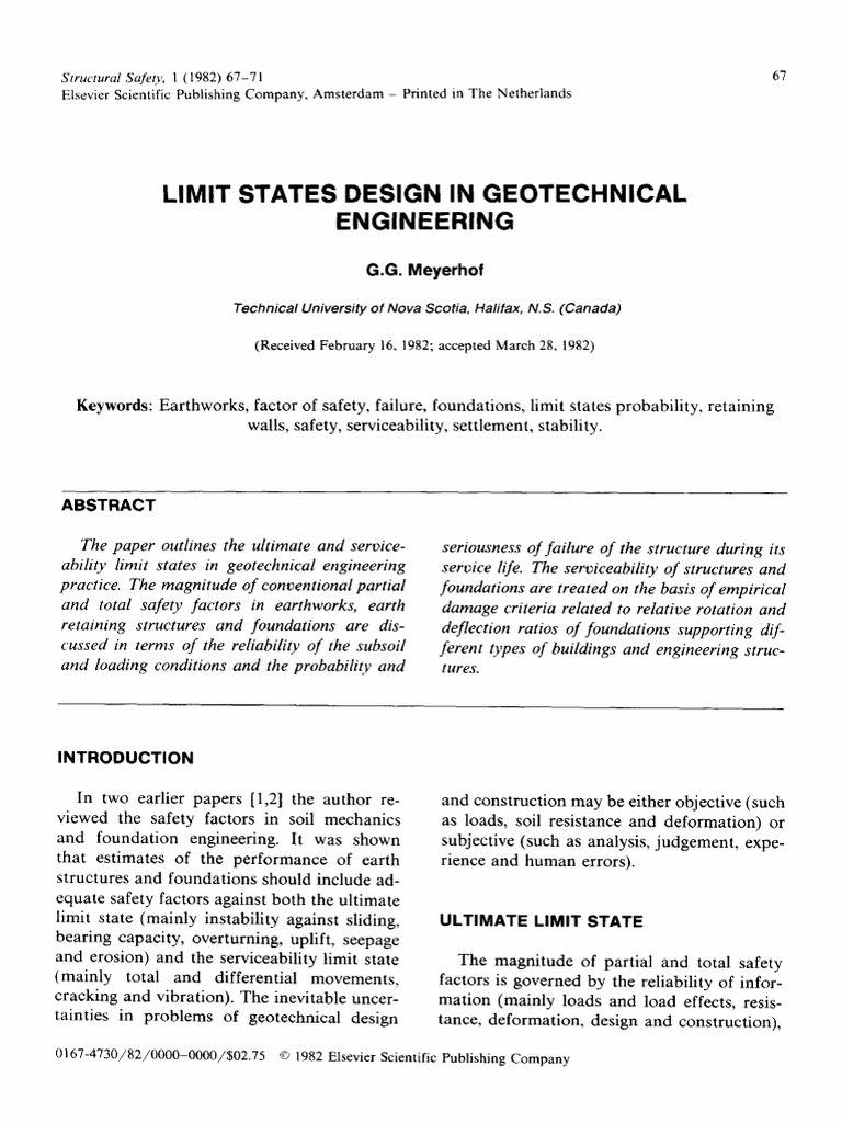 5 Limit States Design in Geotechnical Engineering | PDF | Geotechnical ...