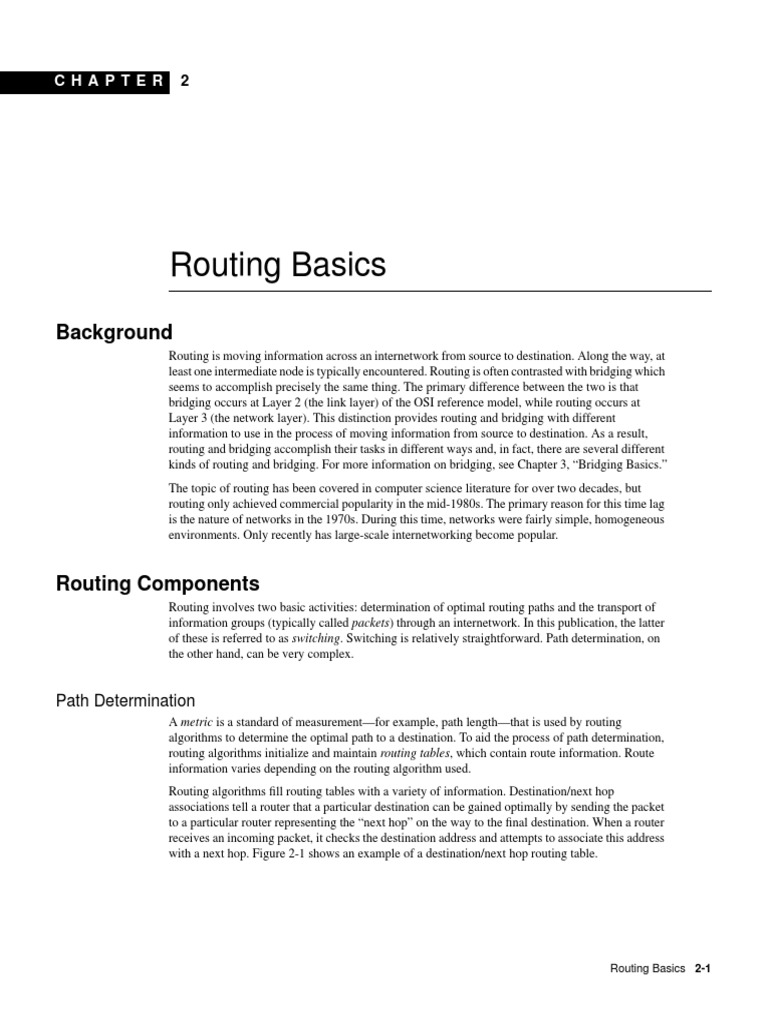 Routing Basics | PDF | Routing | Router (Computing)