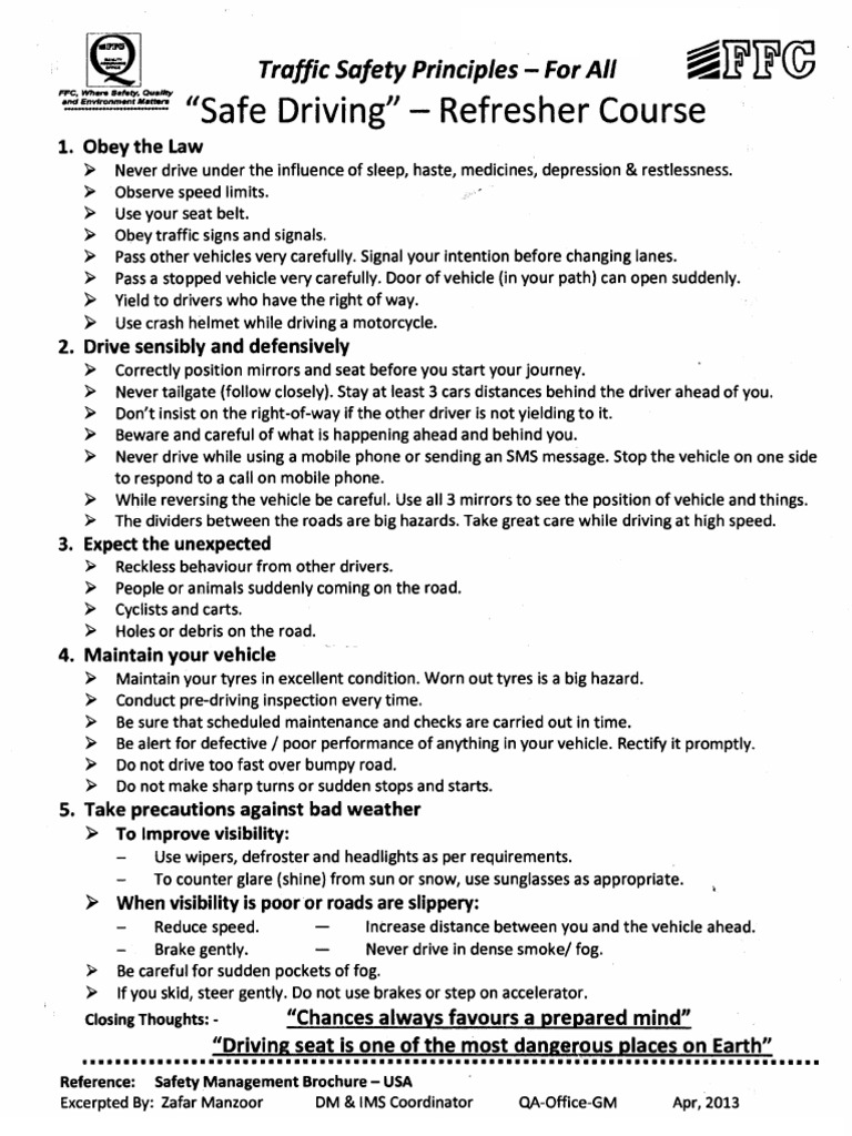 Safe Driving - Tips | Download Free PDF | Traffic | Road Transport