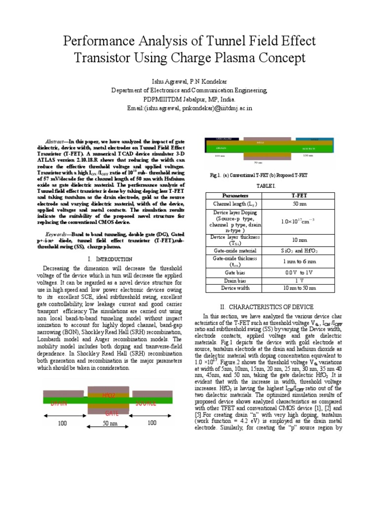 TFET Tunnel FET's | PDF | Field Effect Transistor | Transistor