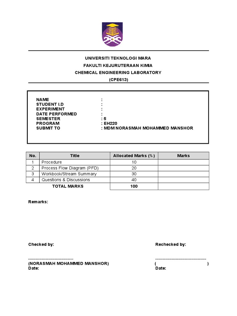 1 Procedure 10 2 Process Flow Diagram (PFD) 20 3 Workbook/Stream ...