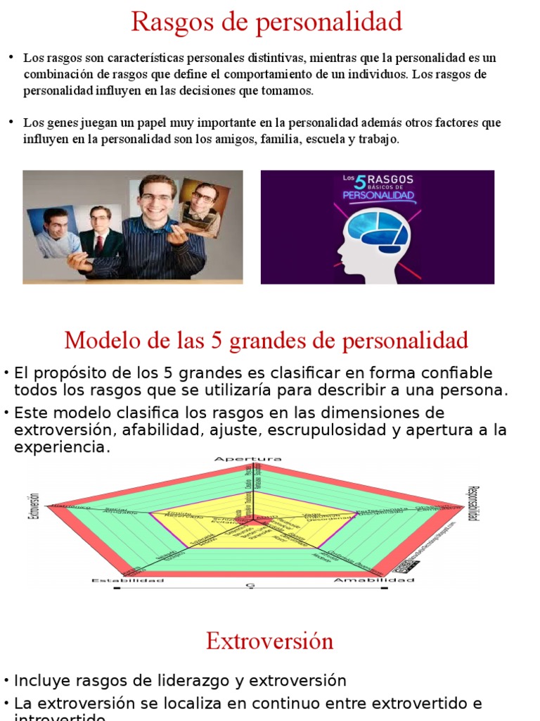 Los 5 Grandes Rasgos de Personalidad | PDF | Relaciones personales ...