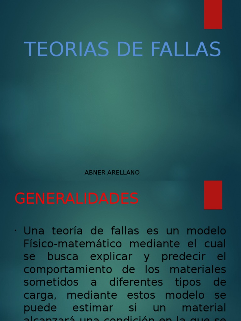 Teoria de Fallas ABNER | PDF | Teoría | Física Aplicada e Interdisciplinaria