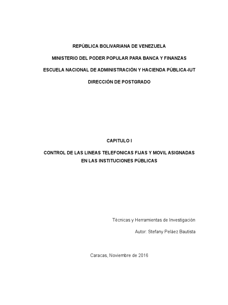 Planteamiento Del Problema Stefany | PDF | Telefonía móvil | Teléfono