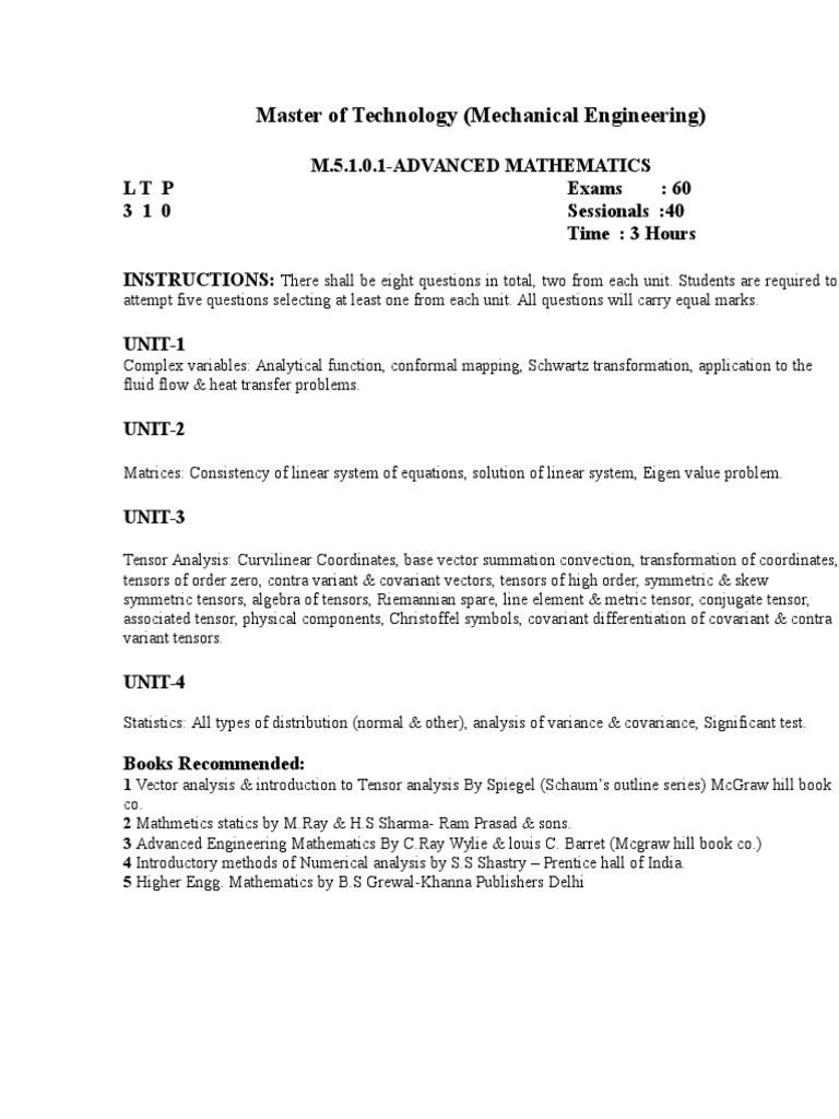 M.tech Syllabus, KUK | Download Free PDF | Combustion | Stress (Mechanics)