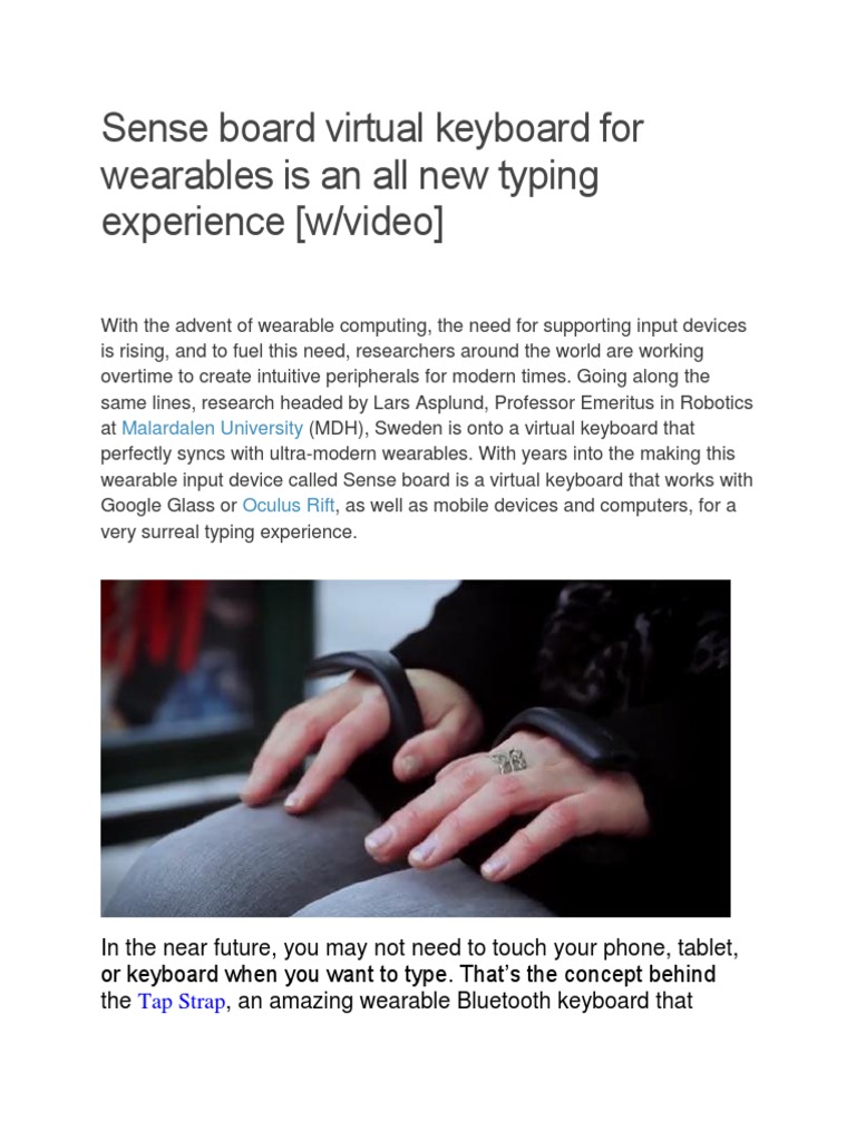 Virtual Keyboard | PDF | Computer Keyboard | Smartwatch