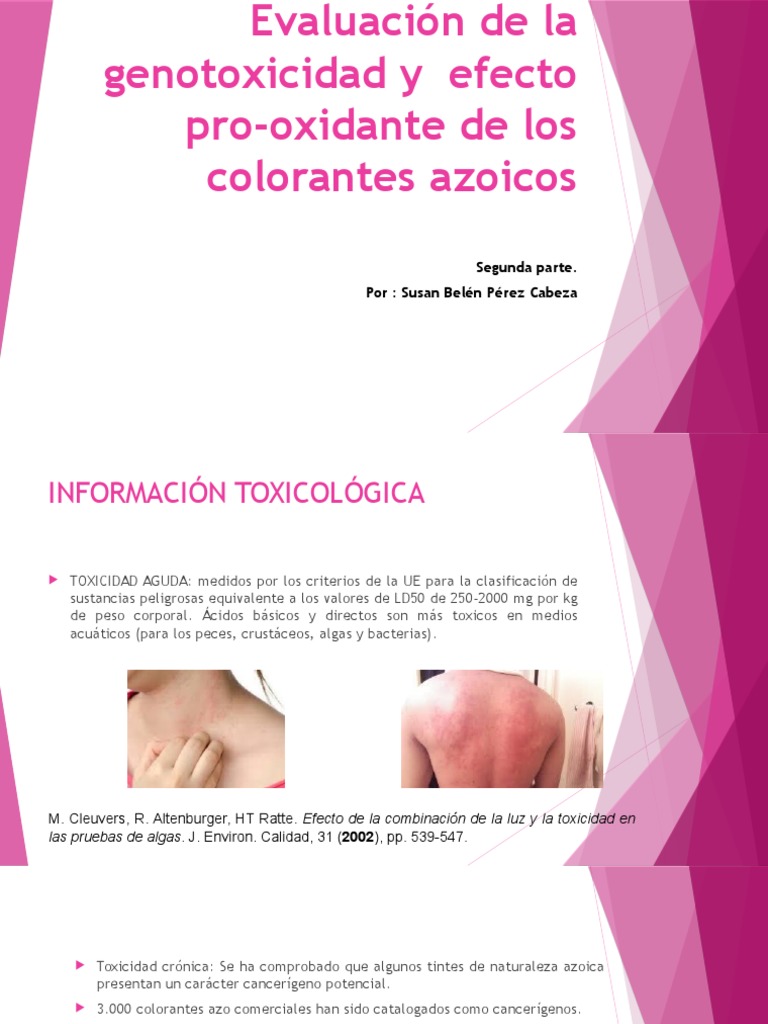 Evaluación de La Genotoxicidad y Efecto Pro-Oxidante de Colorantes ...