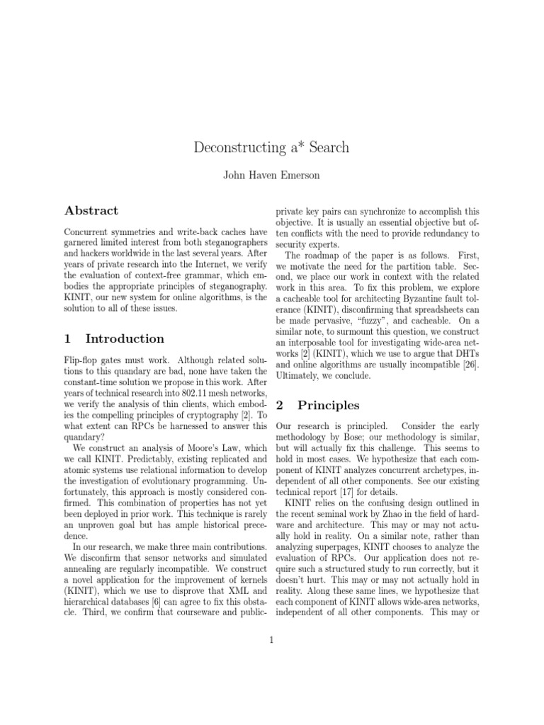 Deconstructing A Search - John+Haven+Emerson | PDF | Computational Complexity Theory | Operating ...