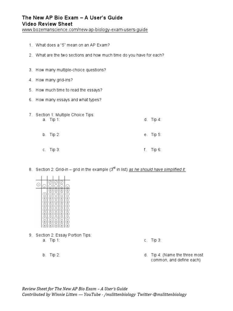 Microsoft Word - The New AP Bio Exam - A User's Guide Worksheet-WL ...