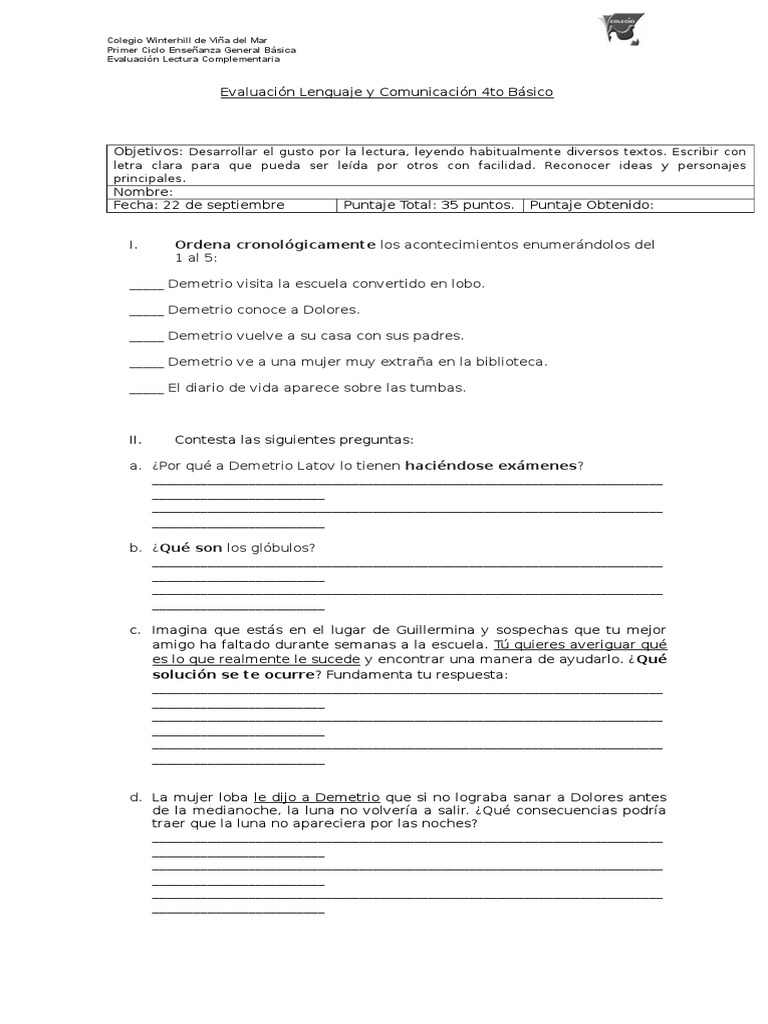 Evaluacion Que Esconde Demetrio Latov | PDF