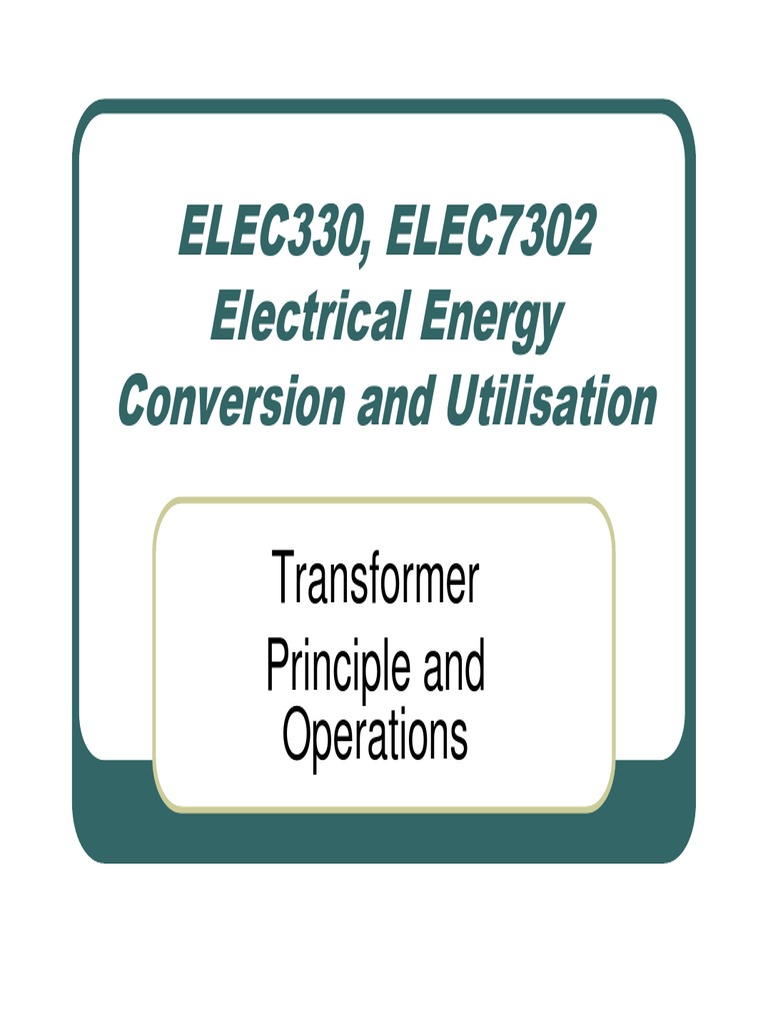Transformer Principle and Operations | PDF | Transformer | Alternating ...