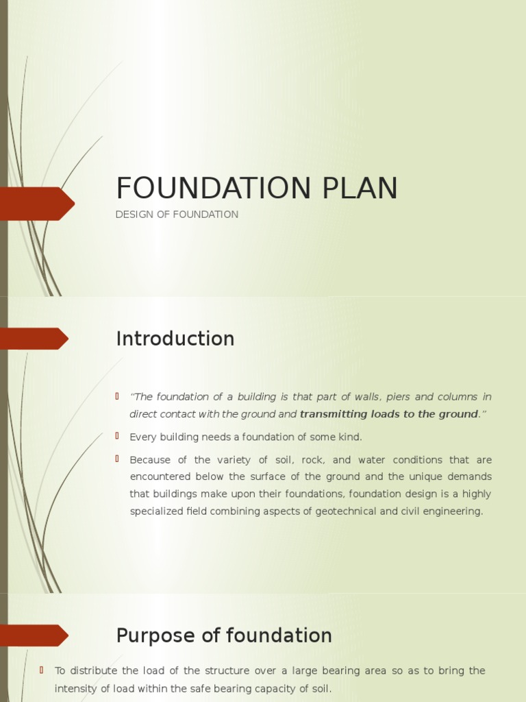 Foundation Plan | PDF | Deep Foundation | Foundation (Engineering)