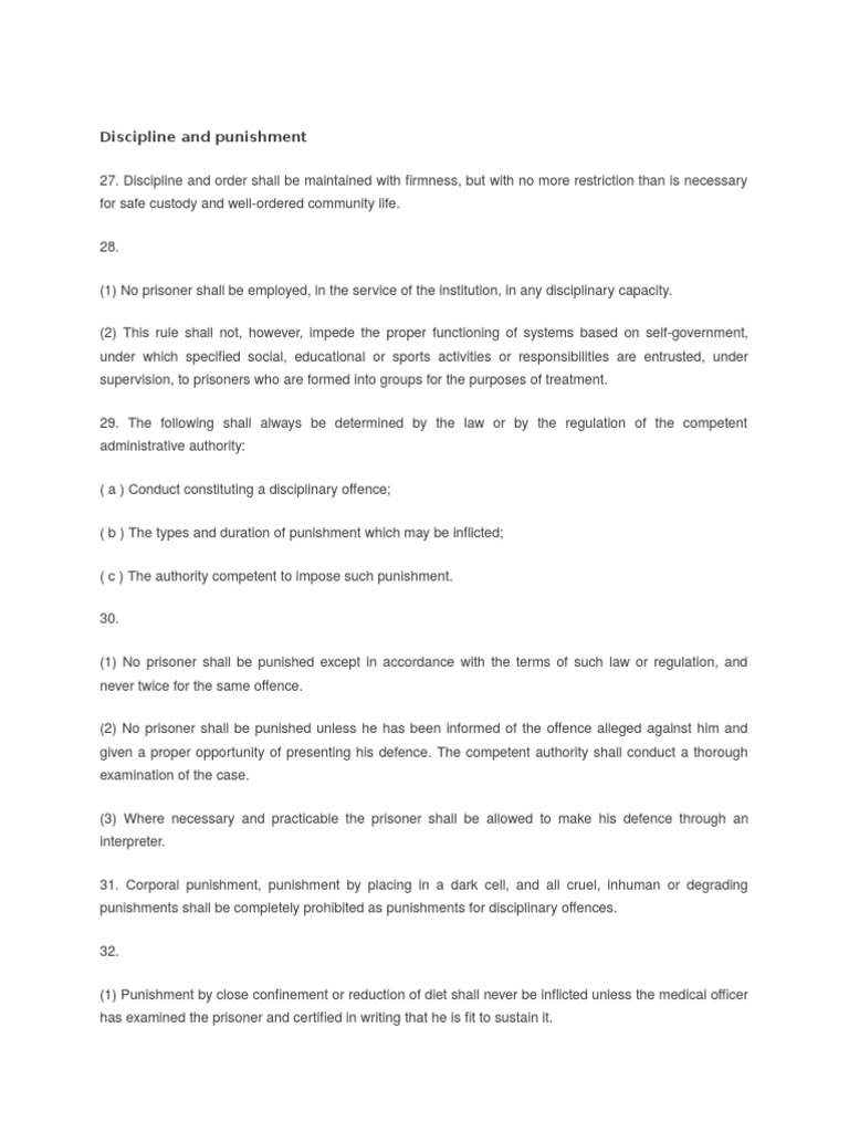 Discipline and Punishment | PDF | Prisoner | Punishments