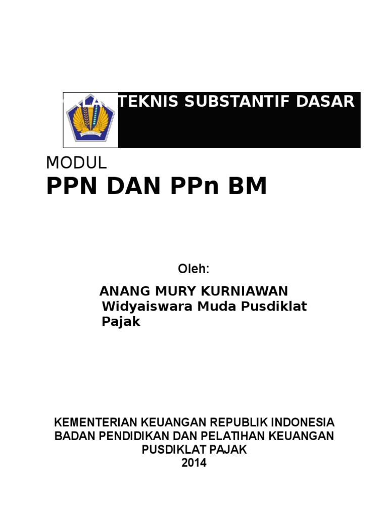 01 Modul PPN Dan PPN BM | PDF | Pengelolaan Keuangan & Uang