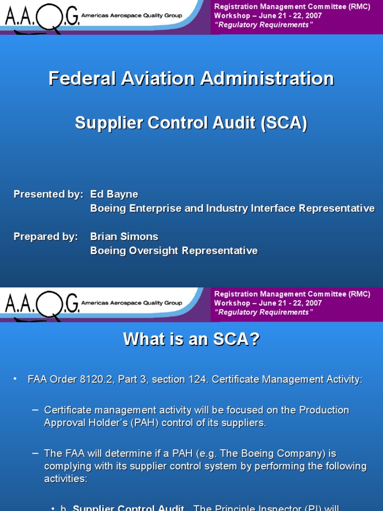 FAA Supplier Control Audit | PDF | Federal Aviation Administration | Audit