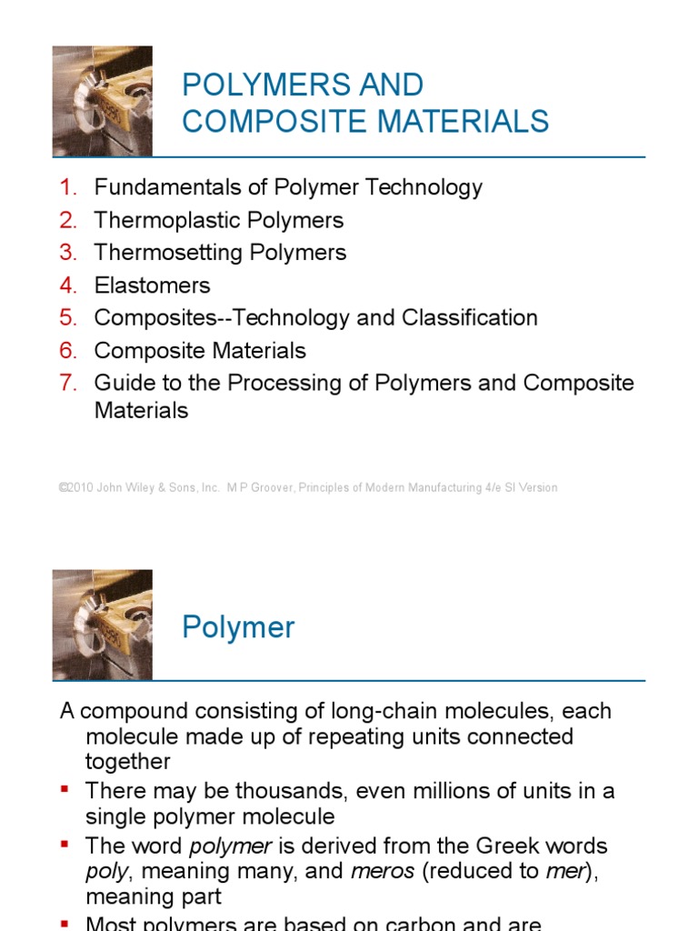 Polymer and Composites | PDF | Composite Material | Polymerization