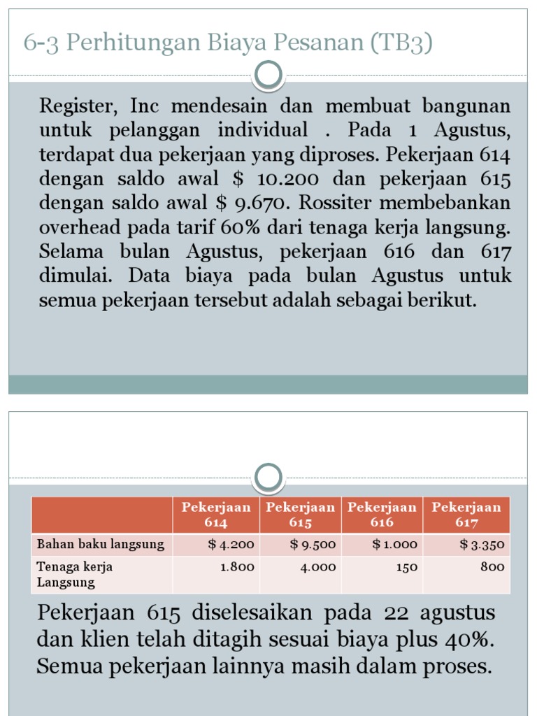 6-3 Perhitungan Biaya Pesanan (TB3) | PDF
