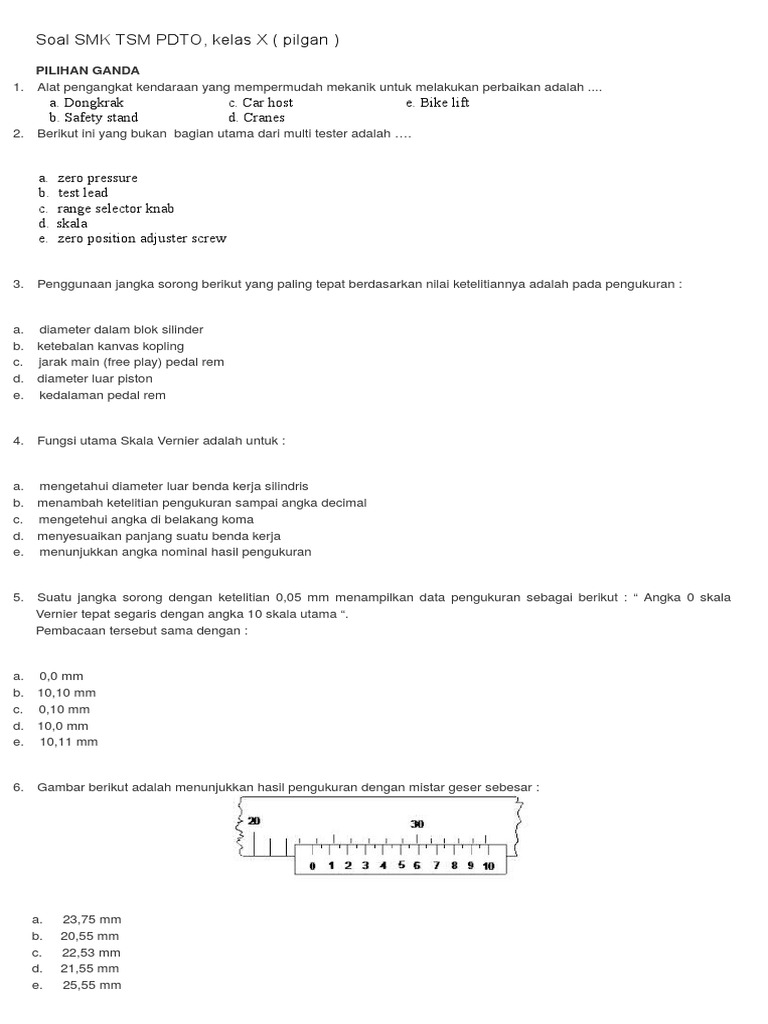 Soal SMK TSM PDTO | PDF