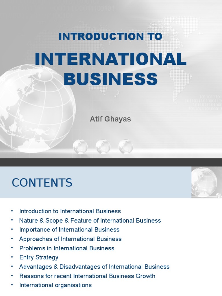 International Business Overview | PDF | International Business ...