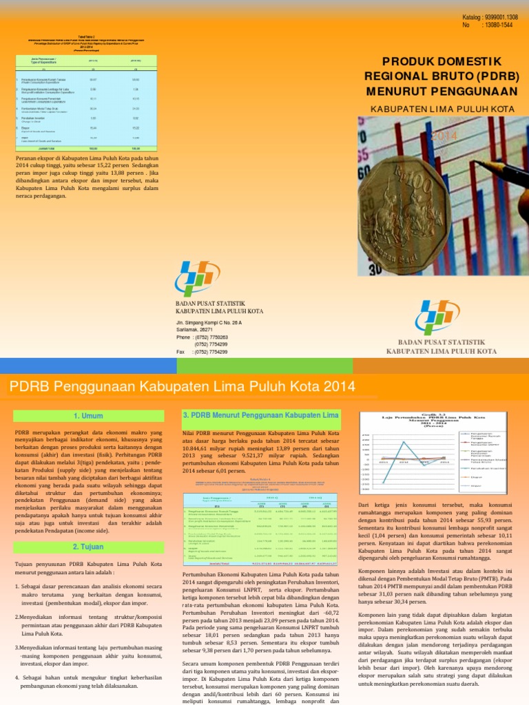 Produk Domestik Regional Bruto PDRB Menurut Pengeluaran Kabupaten Lima ...
