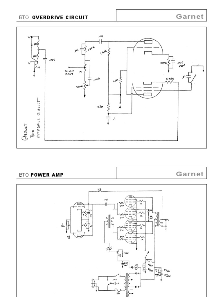 Garnet b260d Bto Bass Amplifier Schematic | PDF